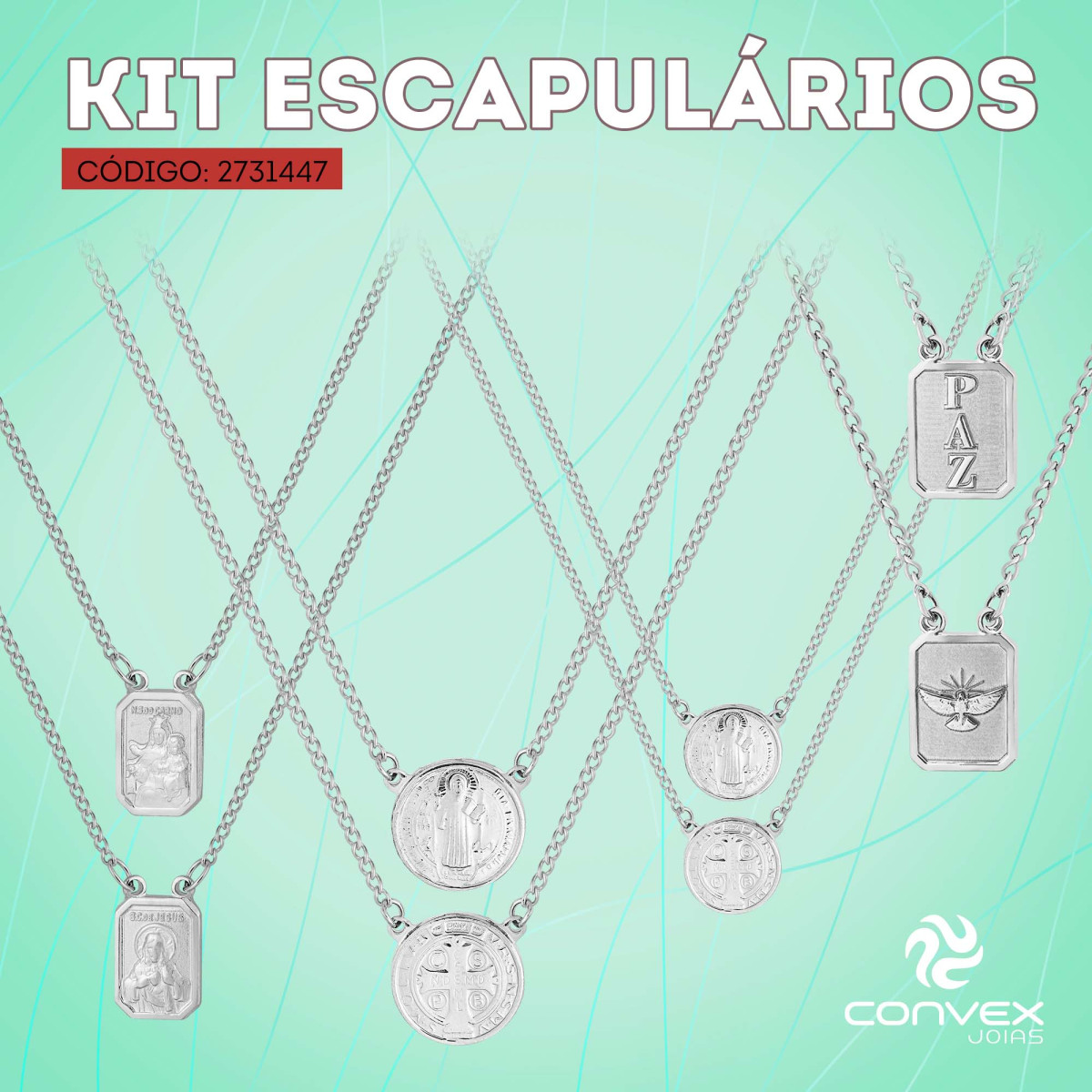 Combo com 40 Escapulários de Aço - Escapulários de Aço - Escapulários ...