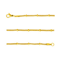 Colar de Aço Corea Bolinha Dourado IPG 45cm - Colares - Correntes ...